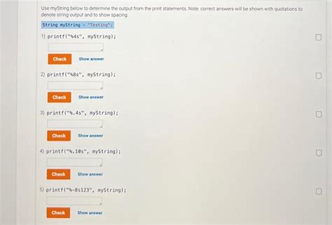 Solved What Is The Output From The Following Print