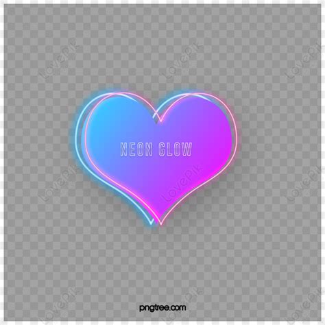 하트 일러스트 점변 네온사인 효과 테두리핑크사랑 Png 일러스트 무료 다운로드 Lovepik