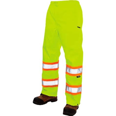 Tough Duck Pull On Ripstop Safety Rain Pants Csa Class 3 Level 2 L