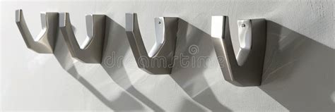 Angular Wall Hooks In A Brushed Metal Finish Stock Image Image Of Finish Polygons 323160591