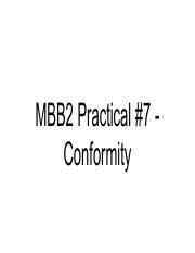 MBB2 Tutorial 7 Class 36 Pdf MBB2 Practical 7 Conformity Your Task 1 Discuss Your Topic
