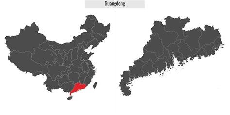 Premium Vector Map Of Guangdong Province Of China
