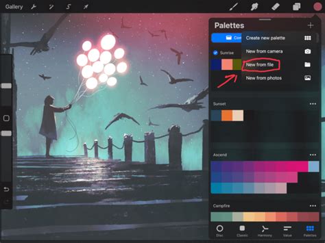 how to import and export color palettes in procreate logos by nick