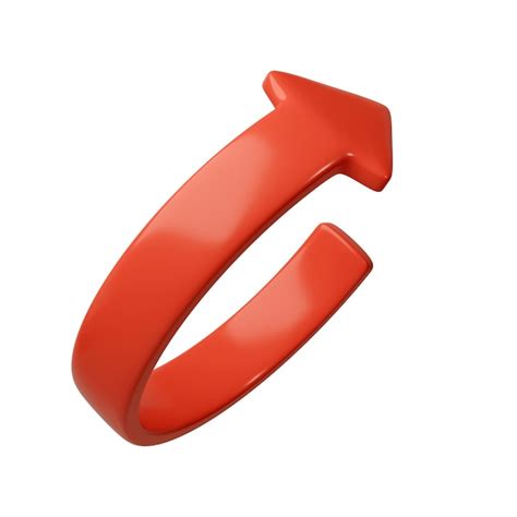 Premium Psd Red 3d Circle Arrows Up Direction Arrow Sign Or Icon For Web Button And Interface