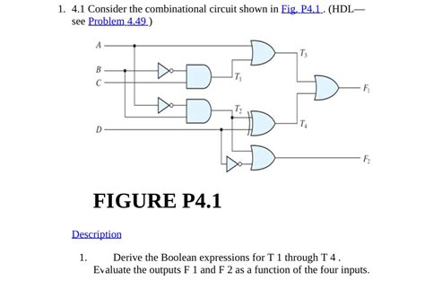 answered 1 4 1 consider the combinational… bartleby