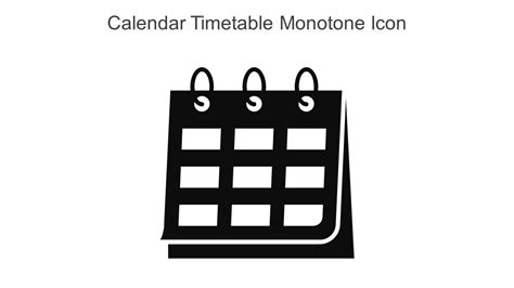 Calendar Timetable Monotone Icon In Powerpoint Pptx Png And Editable