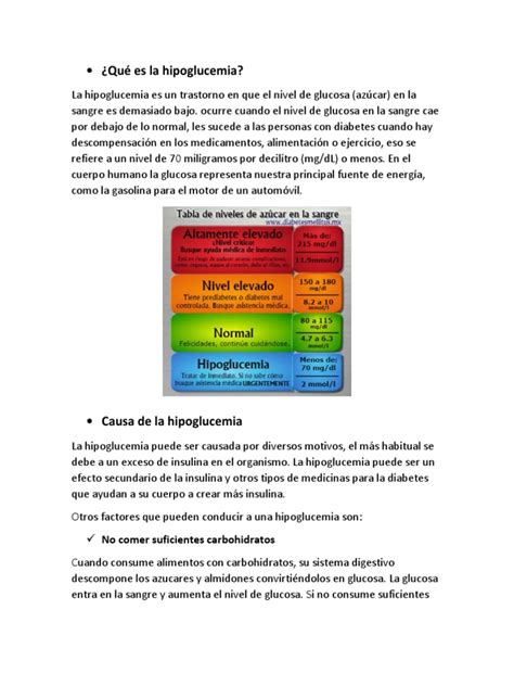Qué Es La Hipoglucemia Pdf Hipoglucemia Diabetes Mellitus