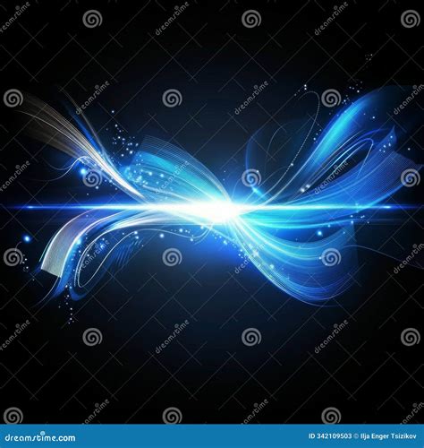 Abstract Blue Light Wave Background Dynamic Swirling Waves Futuristic Energy Flow Design