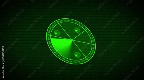 rader hud technology rotated animated object location detection technology and signal waves 3d