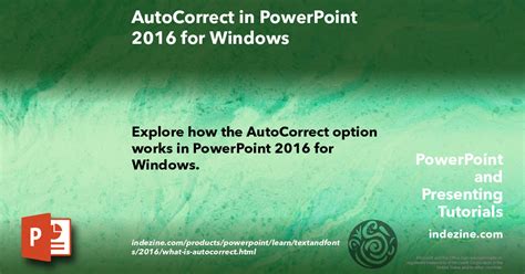 Autocorrect In Powerpoint 2016 For Windows