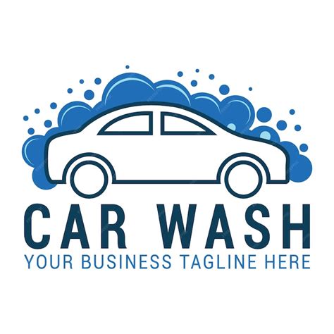 세차 벡터 로고 프리미엄 벡터