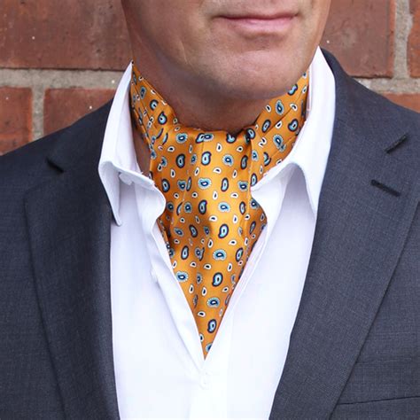 Orangepaisley Silk Self Tie Cravat Knightsbridge Neckwear