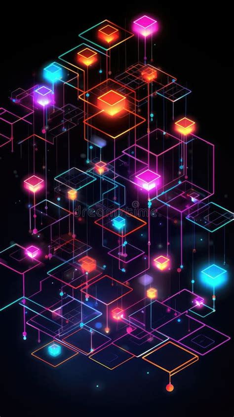 Futuristic Metaverse And Blockchain Technology Network Concept With Digital Cubes Blocks In