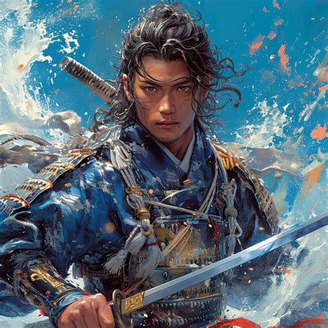 Hyper Realistic Image Of A Samurai Full Armor With Intricate Details Standing On The Battle