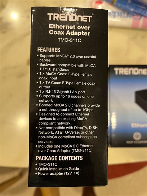 TRENDnet MoCA Ethernet Adapter Computers Tech Parts Accessories Networking On Carousell
