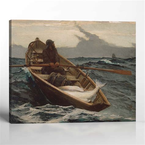 The Fog Warning By Winslow Homer Canvas Print Winslow Homer Prints Famous Art Prints Homer
