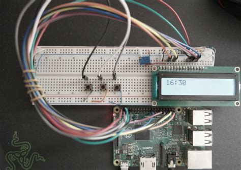 Raspberry Pi Digital Clock With 16×2 Lcd Microcontroller Based Projects