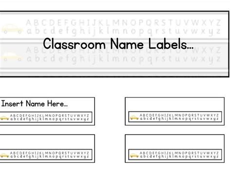 Classroom Name Labels Teaching Resources