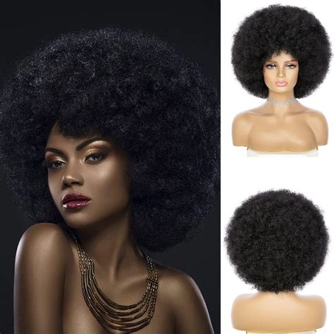 Short Human Hair Afro Wigs For Black Women And Men