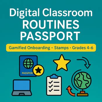 Digital Classroom Routines Passport Grades 4 6 Gamified Routines