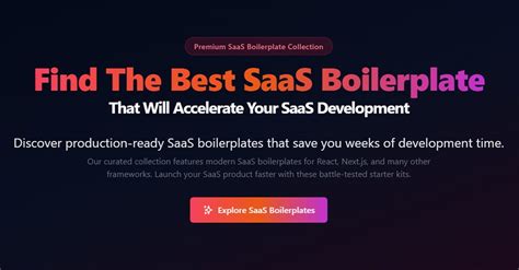 The Best Saas Boilerplates Templates And Starter Kits Boilerplatevault