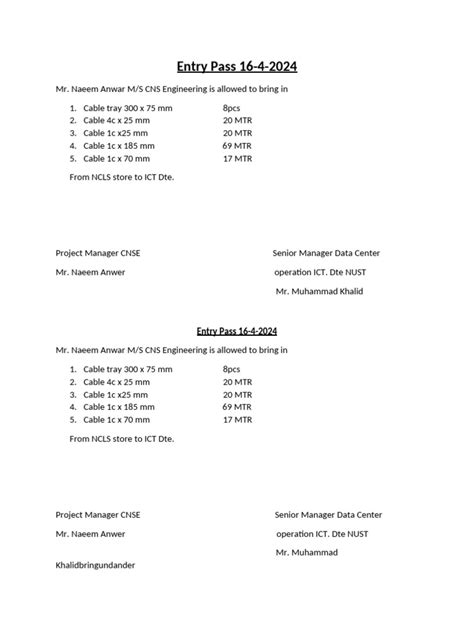 Entry Pass Rashid Pdf
