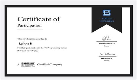 Lalitha Kallabiran On Linkedin Cprogramming Certification Codingskills