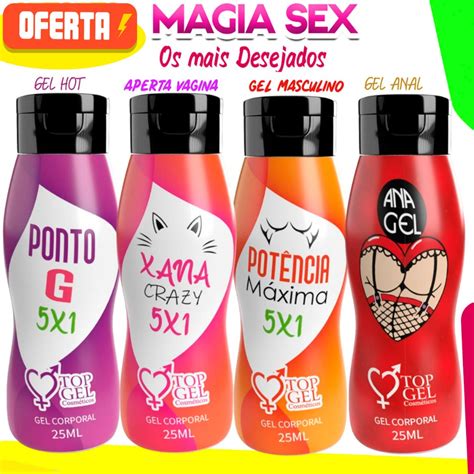Kit Sex Shop Magia 4 Produtos Eróticos Tipo íntimo Sexy Shop Lubrificante Sexual Hot Esquenta