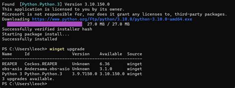 A Bug With Upgrading Softwares · Issue 1550 · Microsoftwinget Cli · Github