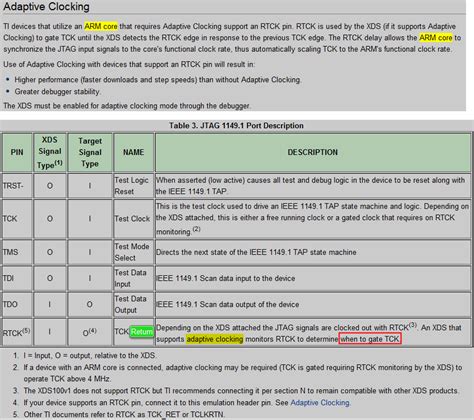 XDS TCKRET And Adaptive Clocking Not Need For Processors Forum Processors TI E E