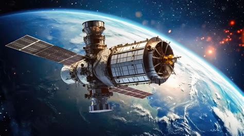 Premium Ai Image View Of Earth From Space Satellite Generative Ai