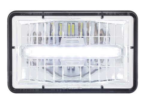 Ultralit 4 X 6 Rectangular Led Headlight With White Led Position L