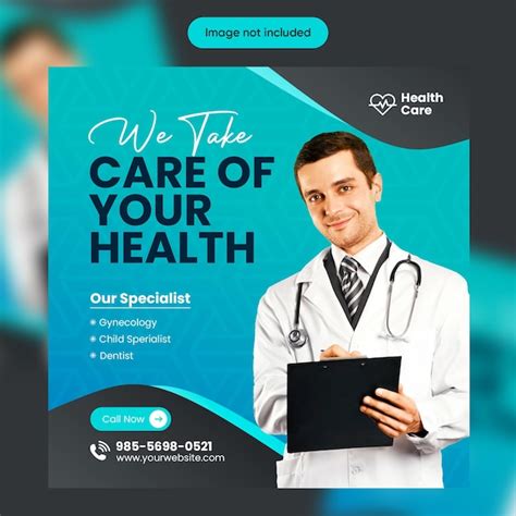 Premium Psd Healthcare Social Media Post Template