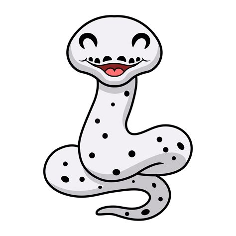 Premium Vector Cute Cow Reticulated Python Cartoon