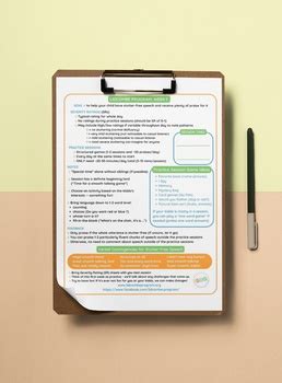 Digital Lidcombe Program Day Handout For SLP Parents Stuttering Treatment