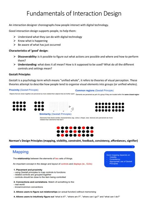 Fundamentals Of Interaction Design Final Exam Notes 31260