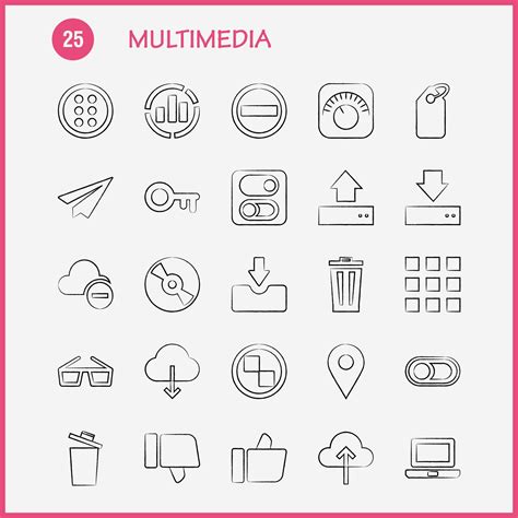 Multimedia Hand Drawn Icon For Web Print And Mobile Uxui Kit Such As Equalizer Beat Audio
