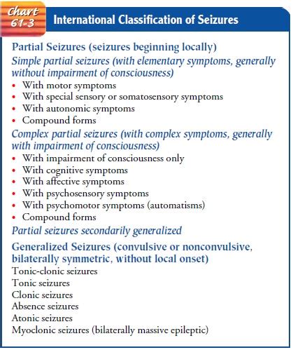 Types Of Seizures Chart