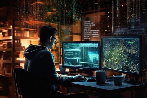 premium ai image tech analyst resolves data issues using programming and analytics