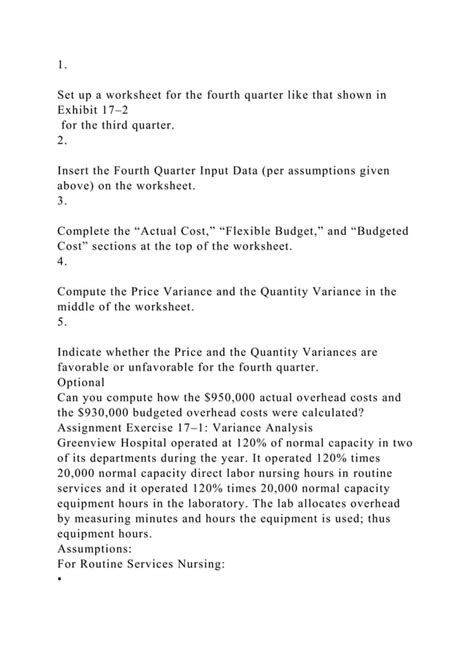 Example 17a Variance Analysisour Variance Analysis Example And Prdocx