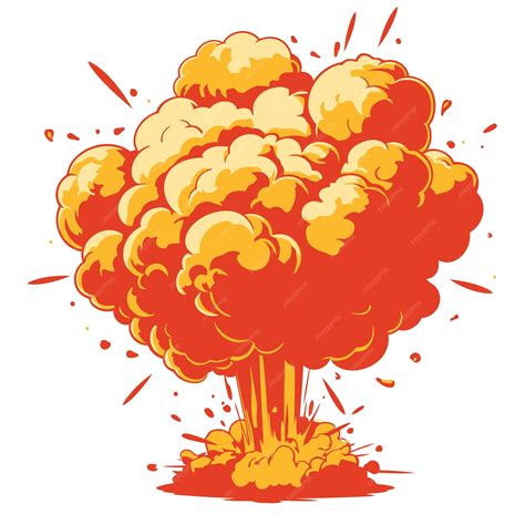 Premium Vector Vector Cartoon Explosion In Whit Background
