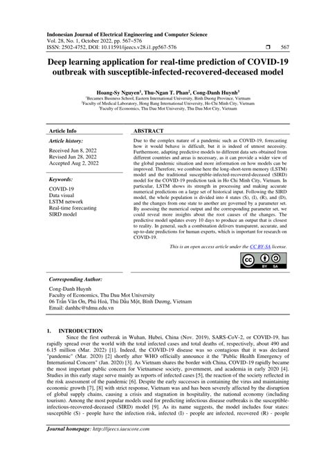 PDF Deep Learning Application For Real Time Prediction Of COVID Outbreak With Susceptible