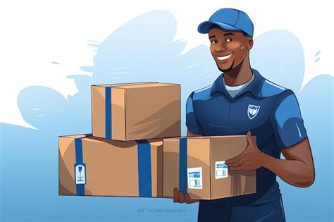 Premium Photo Depicts A Diligent Parcel Delivery Worker Show Them