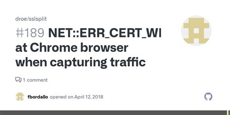 Neterrcertweaksignaturealgorithm At Chrome Browser When Capturing Traffic · Issue 189