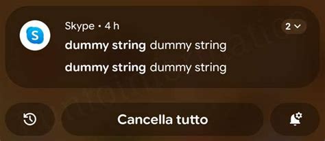 Skype è Vivo Lapp Continua A Mandarmi La Notifica Dummy String