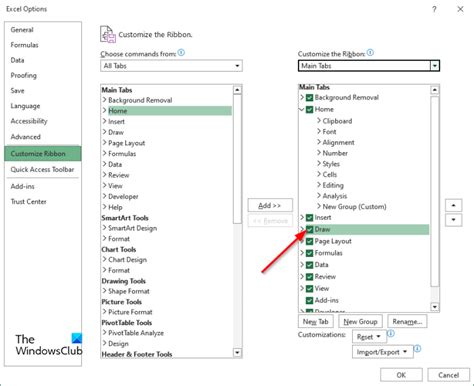 How To Add And Use Draw Tab In Excel