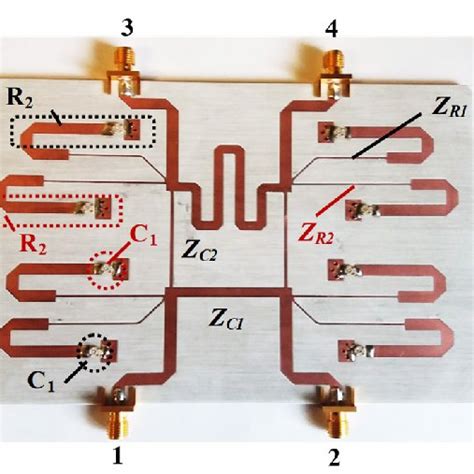 Manufactured Prototype Of The Dual Band Bandstop Filtering Coupler It