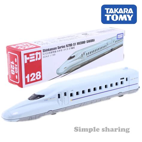 Tomica 128 신칸센 시리즈 N700 S1 미즈호 사쿠라 다카라 토미 기차 차량 다이 캐스트 금속 모델 컬렉션 선물 키즈