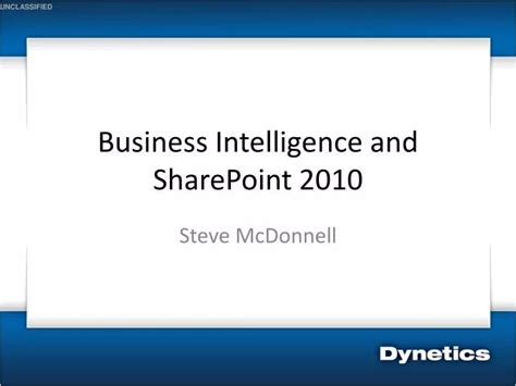 PPT Business Intelligence And SharePoint PowerPoint Presentation ID