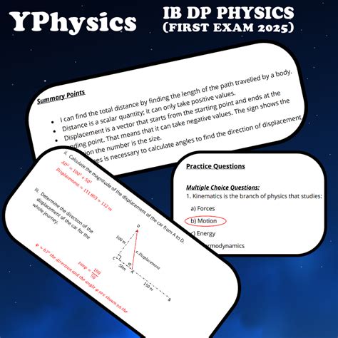 A1 1 Introduction To Kinematics IB DP Physics First Exam 2025
